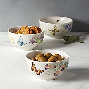 Lenox Butterfly Meadow Kitchen 3-Piece Mini Bowl Set, 1.70 LB, Multi