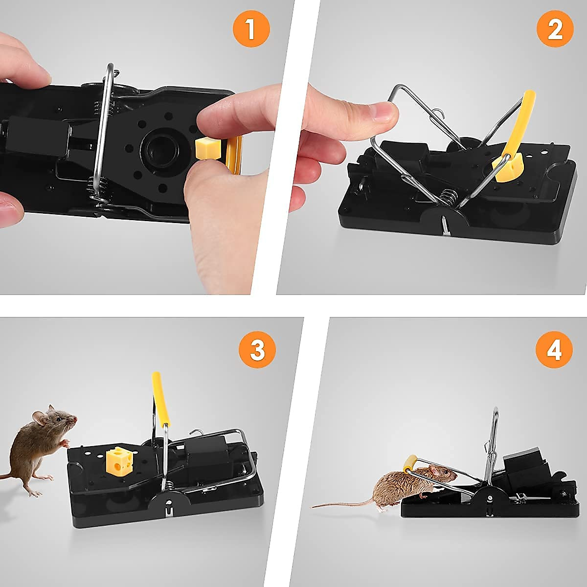 Llfaiww Mouse Traps Mice Trap That Work Human Power Mouse Killer Mouse Catcher Quick Effective Sanitary 8 Pack