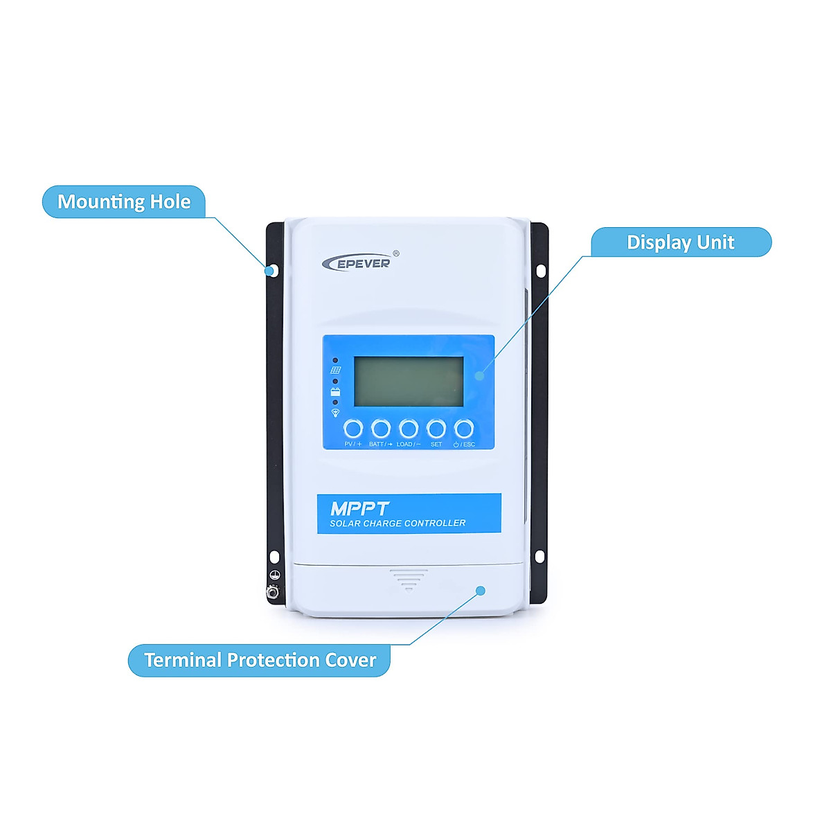 EPEVER XTRA2210N Series MPPT Solar Charge Controller, 20A Max Charge/Discharge, High-Efficiency Energy Conversion, Ideal for Off-Grid PV Systems
