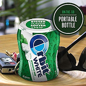 ORBIT WHITE Spearmint Sugarfree Gum, 40 Piece Bottle