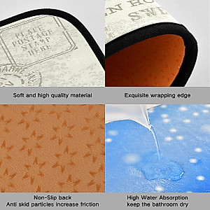 ALAZA Shabby Chic Rose Floral Blossom Non Slip Kitchen Floor Mat Set of 2 Piece Kitchen Rug 47 x 20 inches + 28 x 20 inches for Entryway Hallway Bathroom