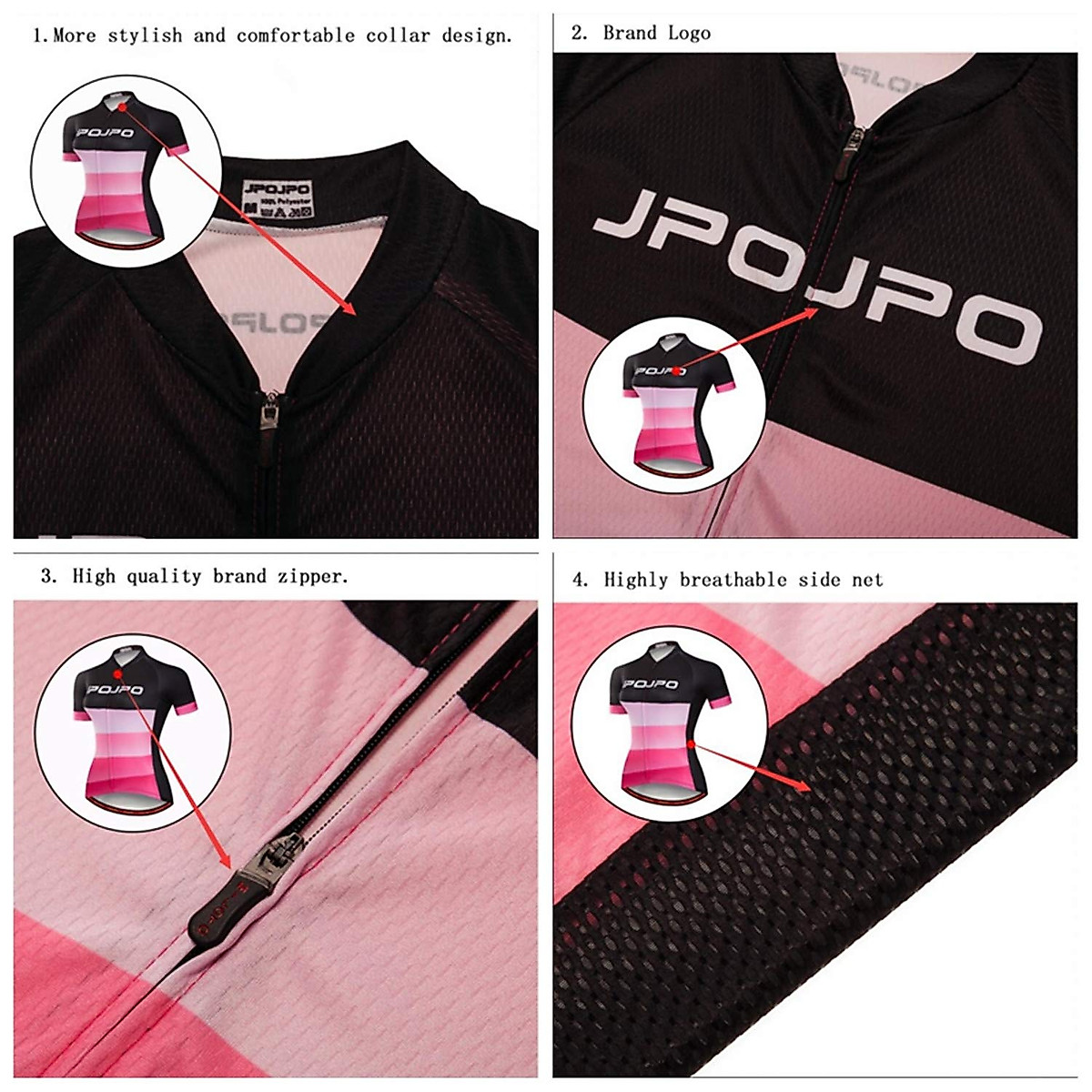 Women Cycling Jersey Set Short Sleeve+5D Padded Bicycle Shorts Quick-Dry Reflective 3-Pockets