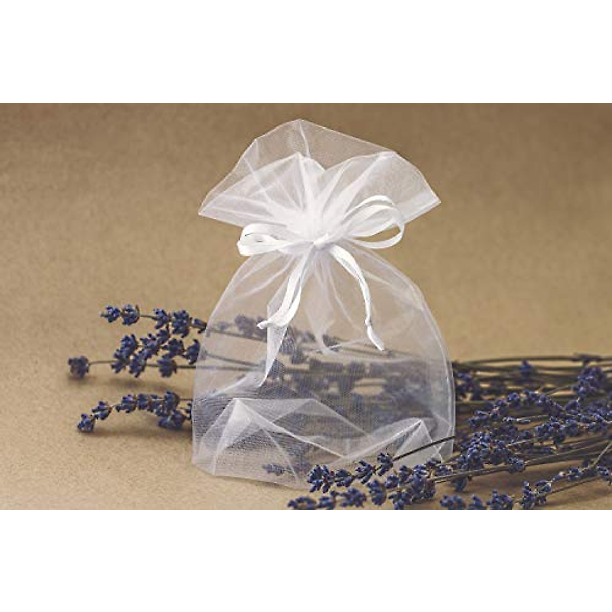 CREATIVE ORGANZA Bags 100Pcs 5x7 inch White Gift Pouch with Satin Drawstring Perfect for Wedding Baptise Party Favors Candy Jewelry Cosmetics