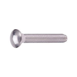 Yinpecly 30Pcs Carriage Bolts M6×40mm Round Head Square Neck Bolt Fasteners 304 Stainless Steel 1mm Pitch Silver Tone
