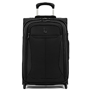 Travelpro Tourlite Softside Expandable Upright 2 Wheel Luggage, Lightweight Suitcase, Men and Women, Black, Carry-On 22-Inch