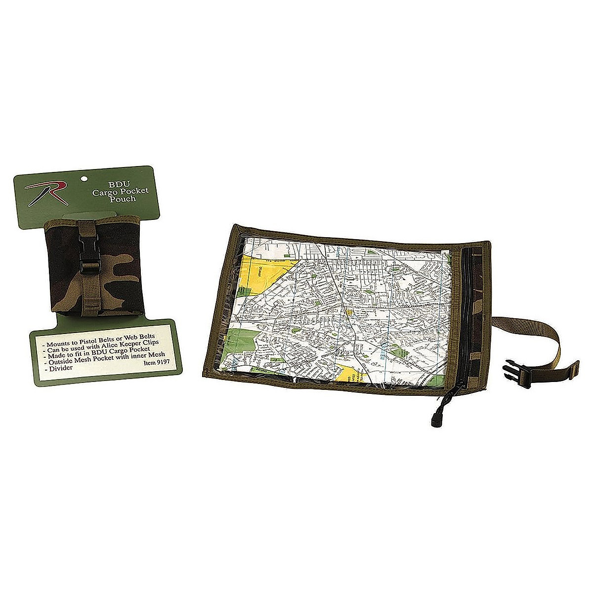 Rothco Map and Document Case, Woodland Camo