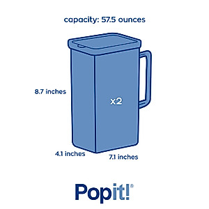 57 Ounce 2 Pack Pitcher Set, by Popit!