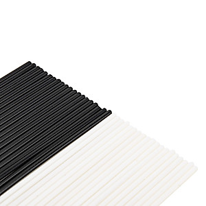 40Pcs Yootones Guitar Fingerboard Side Guitar Fretboard Fingerboard Side Dot Music Instrument Inlay Dots Compatible with Guitar Bass(White + Black)