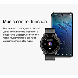 XYJ Smart Watch for Android Phones Compatible with iPhone 1.28 Inch Touch Screen Fitness Tracker with Heart Rate Monitor Blood Oxygen Saturation 5ATM Waterproof Smartwatch for Women Men (Color : F)