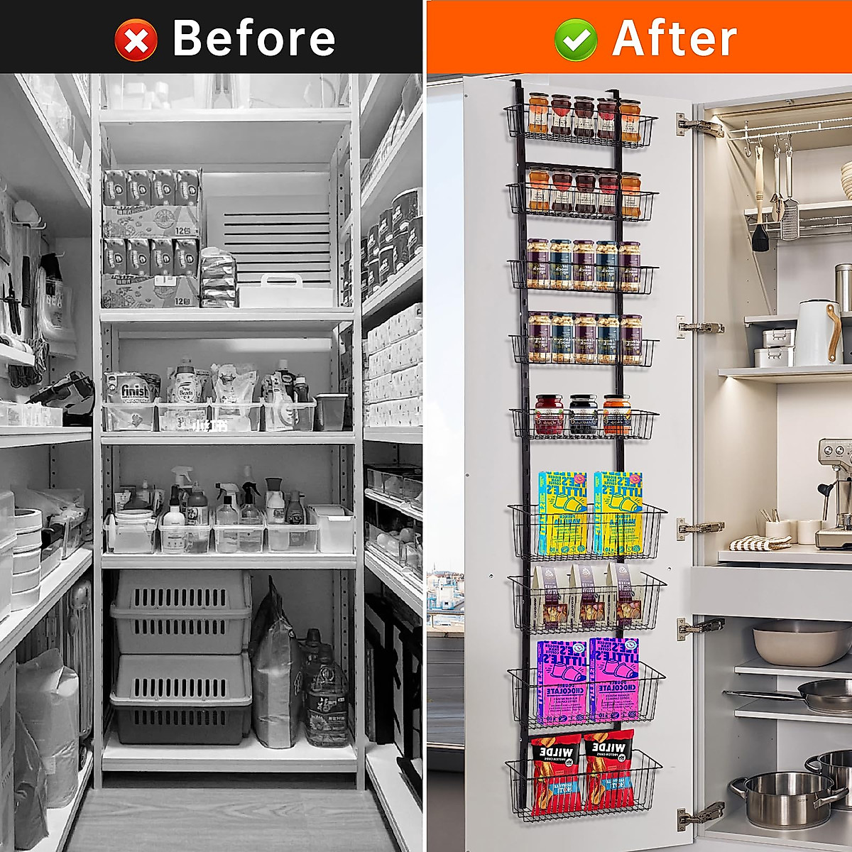 ReoTeo 9-Tier Over The Door Pantry Organizer