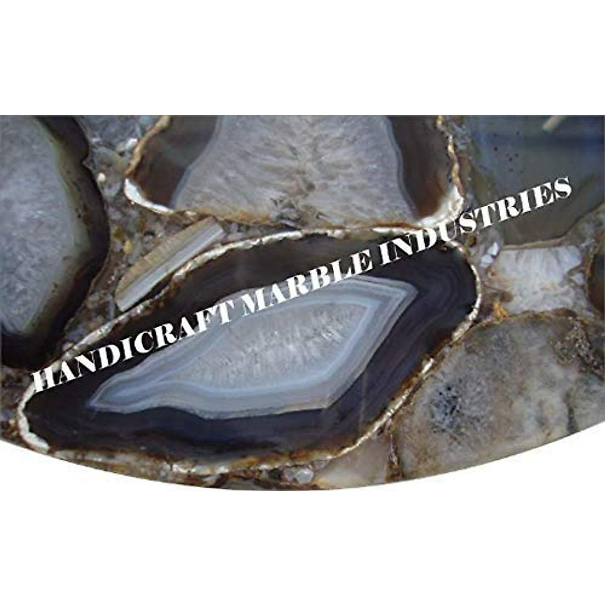 Natural Brown Agate Stone Round 30" x 30" Inch Coffee Table Top, Dark Brown Agate Stone Centre Table Top, Agate Stone Round Dining Table Top, Pronounce Agate, Piece Of Conversation, Family HeirLoom