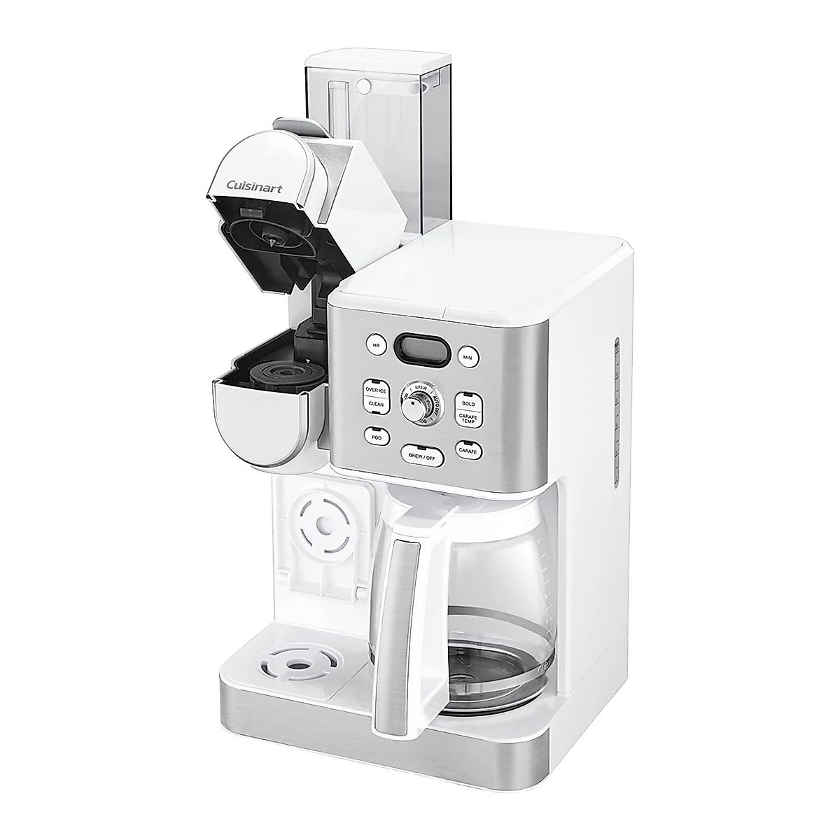 Cuisinart SS-16W Stainless Steel Coffee Maker (White) - 25% Faster Brewing, Combo Coffee Center for Rich Coffee Bundle with Italian Roast Single-Serve K-Cup Pods, and Brewer Cleaning Cups (3 Items)