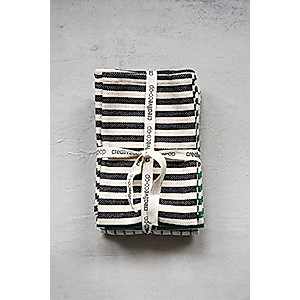 Creative Co-Op Striped Cotton (Set of 3 Pieces) Tea Towels, Multicolored