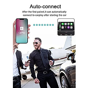 Wireless CarPlay Adapter,CarPlay Dongle for OEM Wired CarPlay Cars, Convert Wired to Wireless CarPlay, Support Online Update Plug & Play Easy Use Fit for Cars from 2015 & iPhone