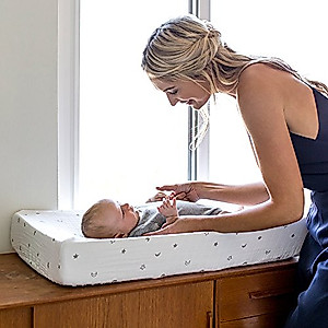 Bebe au Lait Classic Muslin Changing Pad Cover, 100% Cotton Muslin, One Size Fits Most - Luna