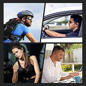 CNIOEPL Open Ear Headphones, Bluetooth 5.3 Wireless Headphones with 130 Degree Adjustable Earhooks, Noise Cancellation Headphone with Charging Case, Waterproof Open Ear Earbuds for Workout