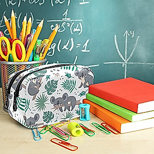 cooltfun Koala Pencil Pouch Cute Stationary Pencil Box Big Capacity Pen Case School Study Supplies for Teen Girls Waterproof Large Storage Pencil Pouch Student