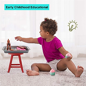 Elitoky Cookie Play Food Set, Play Food for Kids Kitchen - Toy Food Accessories - Toy Foods with Play Baking Cookies and Cupcakes Plastic Food for Pretend Play, Kids Toddler Childrens Birthday Gifts