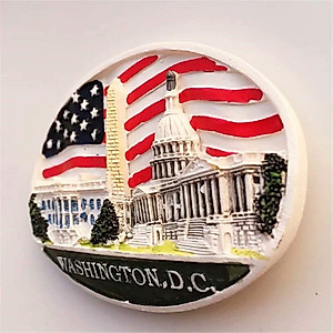 Washington D.C. USA America Fridge Magnets Funny 3D Resin Magnet for Refrigerator Travel Souvenir Gifts Home Kitchen Decoration Magnets Sticker Crafts