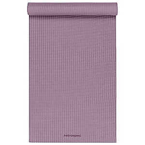 Retrospec Pismo Yoga Mat for Men & Women - 72” x 24” x 5mm - Extra Long Non Slip Exercise Mat for Yoga, Pilates, Stretching, Floor & Home Workouts - Violet Haze