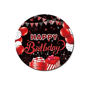 Wendell 40 Piece Red and black Party Supplies,include 20 Plates, 20 Napkin,Used for Child Birthday Party Decoration (Red and black)