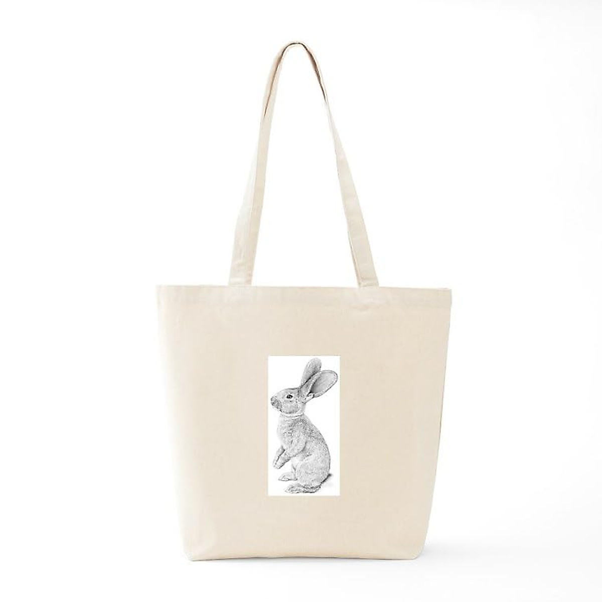 CafePress Giant Rabbit Tote Bag Natural Canvas Tote Bag, Reusable Shopping Bag
