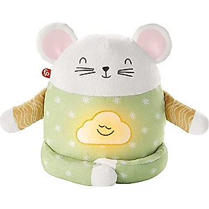 Fisher-Price Toddler Toy Meditation Mouse Plush Sound Machine With Music And Light For Preschool Kids Ages 2 To 5 Years Old