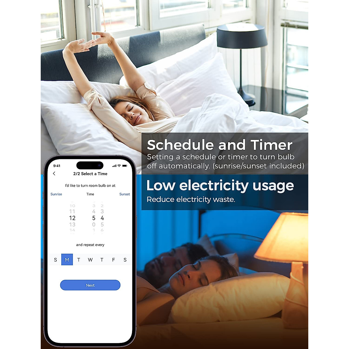 Refoss Smart Bulbs Works with Apple HomeKit, Color Changing Smart Light Bulbs Compatible with Siri, Alexa and Google Home, A19 LED Bulb, E26 Fitting, 2700K-6500K Dimmable, 9W 810 Lumens, 2 Pack