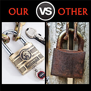 2in Hardened Keyed Hardware Padlock with 4 Special Keys