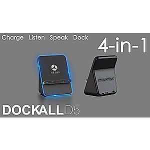 Wireless Charging Audio Dock by Azpen with Dual 8 watts Bluetooth Speakers, Upgraded Microphone for Handsfree Call, Wireless Charger for iPhone 15 14 13 12 11 and Samsung S23 S22 S21 S20