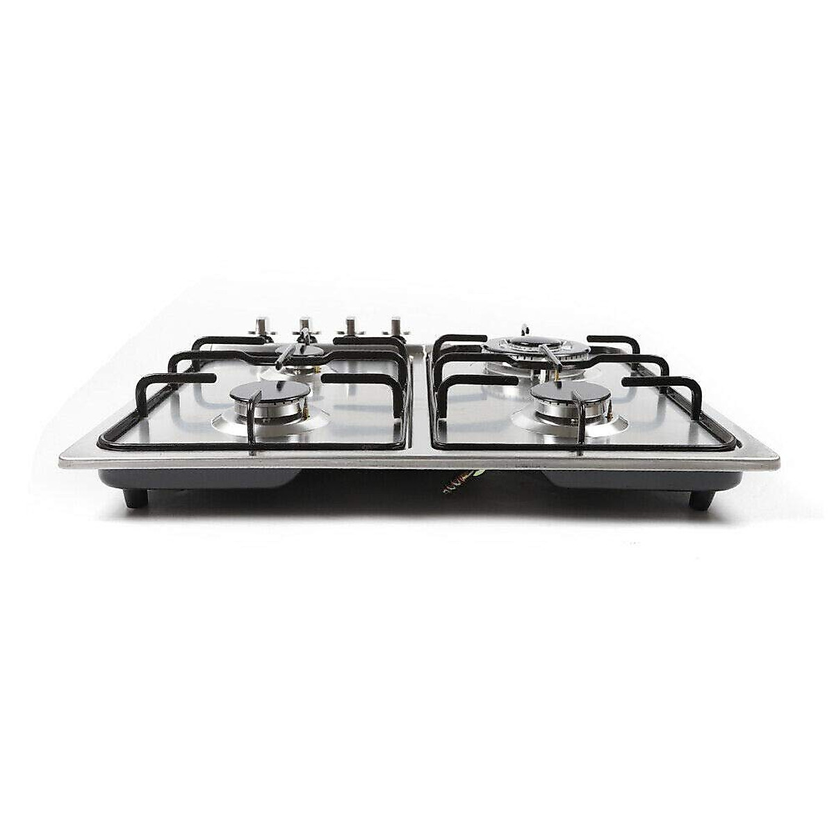23 Inch Gas Cooktop 4 Burners Gas Stove gas hob stovetop, LPG/NG Gas Cooktop, Stainless Steel Cooktop 5 Sealed Burners Cast Iron Grates Built-in Gas Stove Top Protection (4 Burners Gas Cooktop A)