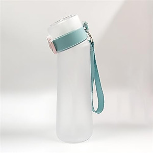 Sports Airs Water Bottle BPA Free,650ml Starter up Set Drinking Bottles with 3 Fruit Flavour Pods Scented For Flavouring 0 Sugar, 0 Calorie (White)