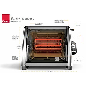 Ronco Showtime Modern Edition Rotisserie Oven, Extra Large, Stainless