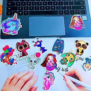 Bleidruck 25 Sheets Sand Stars Holographic Sticker Paper A4 Size Glitter Clear Holographic Overlay Laminating Film Self Adhesive Vinyl Sheets