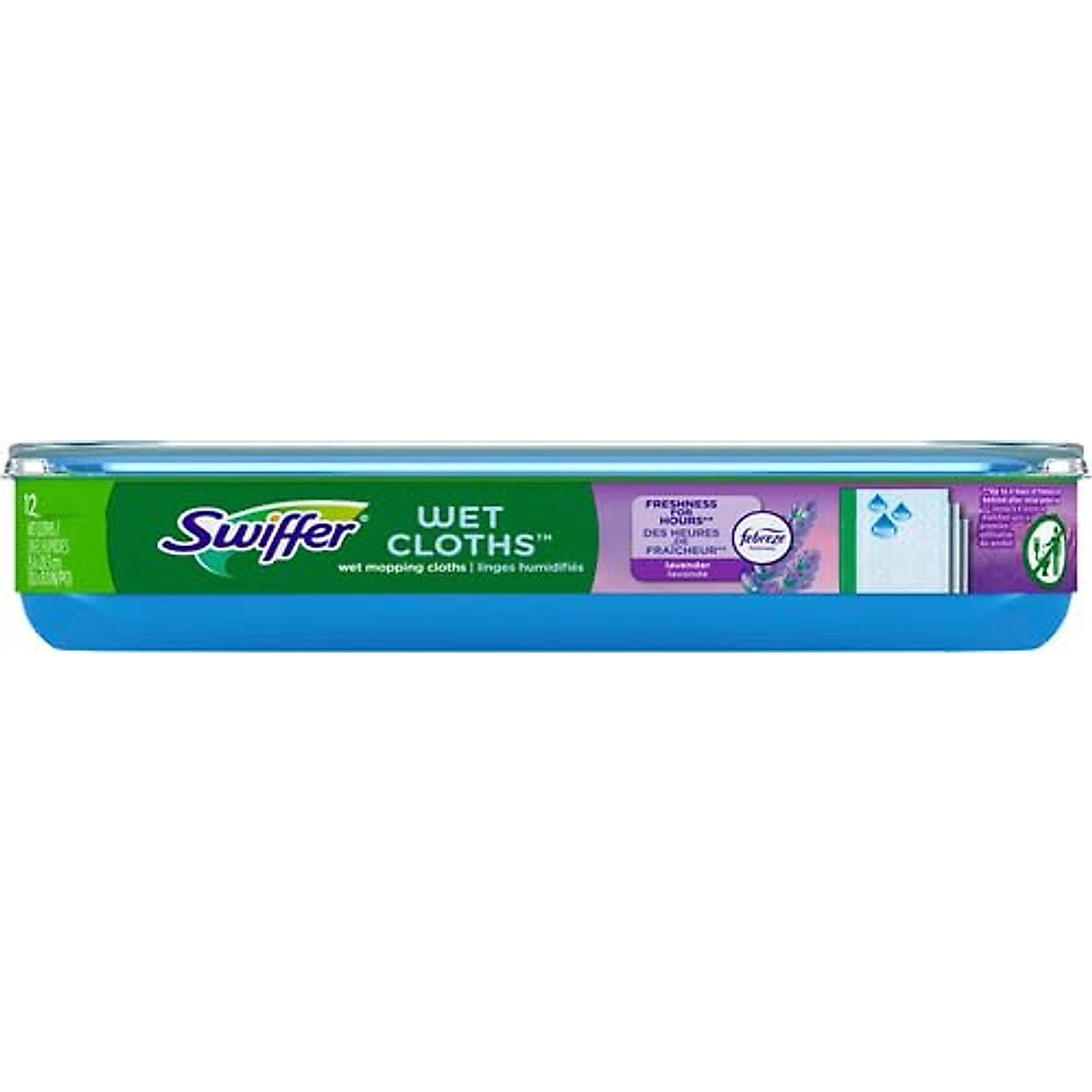 Swiffer Sweeper Wet Mopping Pad Refills for Floor Mop with Febreze Lavender Scent, 12 Count (Packaging May Vary)
