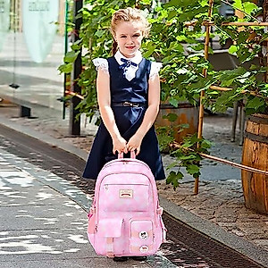 SCIONE School Backpacks for Girls - 15.6 Inch Large Mermaid Laptop Backpacks Anti Theft Primary Middle College Bookbags for Teens Girls Women Students