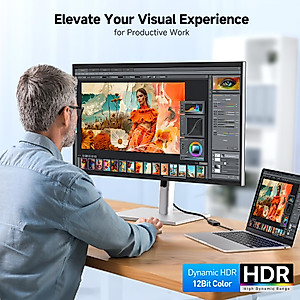 Cable Matters Active 8K Mini DisplayPort 1.4 to HDMI 2.1 Adapter with 4K 240Hz / 8K 60Hz, Unidirectional Mini DisplayPort to HDMI 2.1 Cable Adapter, Black