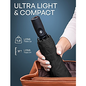 Repel Umbrella Windproof Travel Umbrella - Wind Resistant, Small - Compact, Light, Automatic, Strong Steel Shaft, Mini, Folding and Portable - Backpack, Car, Purse Umbrellas for Rain - Men and Women