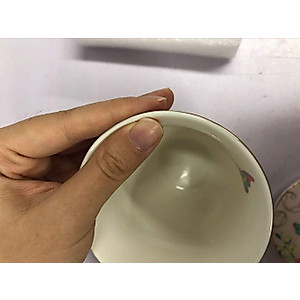 YBK Tech Euro Style Porcelain Tea Cup Coffee Mug with Lid for Breakfast Home Kitchen (((Butterflies Pattern) (Pink)))