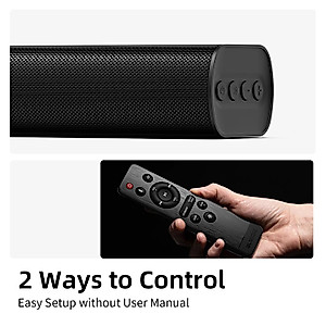 Sound Bars for TV with 100 watts Subwoofer, 16-inch Mountable Sound Bar, 2.1ch Surround Sound System for TV, Bluetooth Soundbar for TV Work with Traditional or Smart TV, Computer