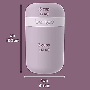 Bentgo® Snack Cup - Reusable Snack Container with Leak-Proof Design, Toppings Compartment, and Dual-Sealing Lid, Portable & Lightweight for Work, Travel, Gym - Dishwasher Safe (Orchid)