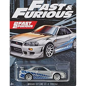 Hot Wheels 2017 Fast and Furious Nissan skyline GT-R R34 silver/blue 2 fast 2 furious 2/8