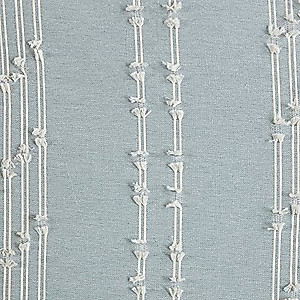 INK+IVY 100% Cotton Comforter Set Trendy Stripe Textured Design, Modern Down Alternative, All Season Cozy Bedding with Matching Shams, Full/Queen, Aqua Reversable Stripes