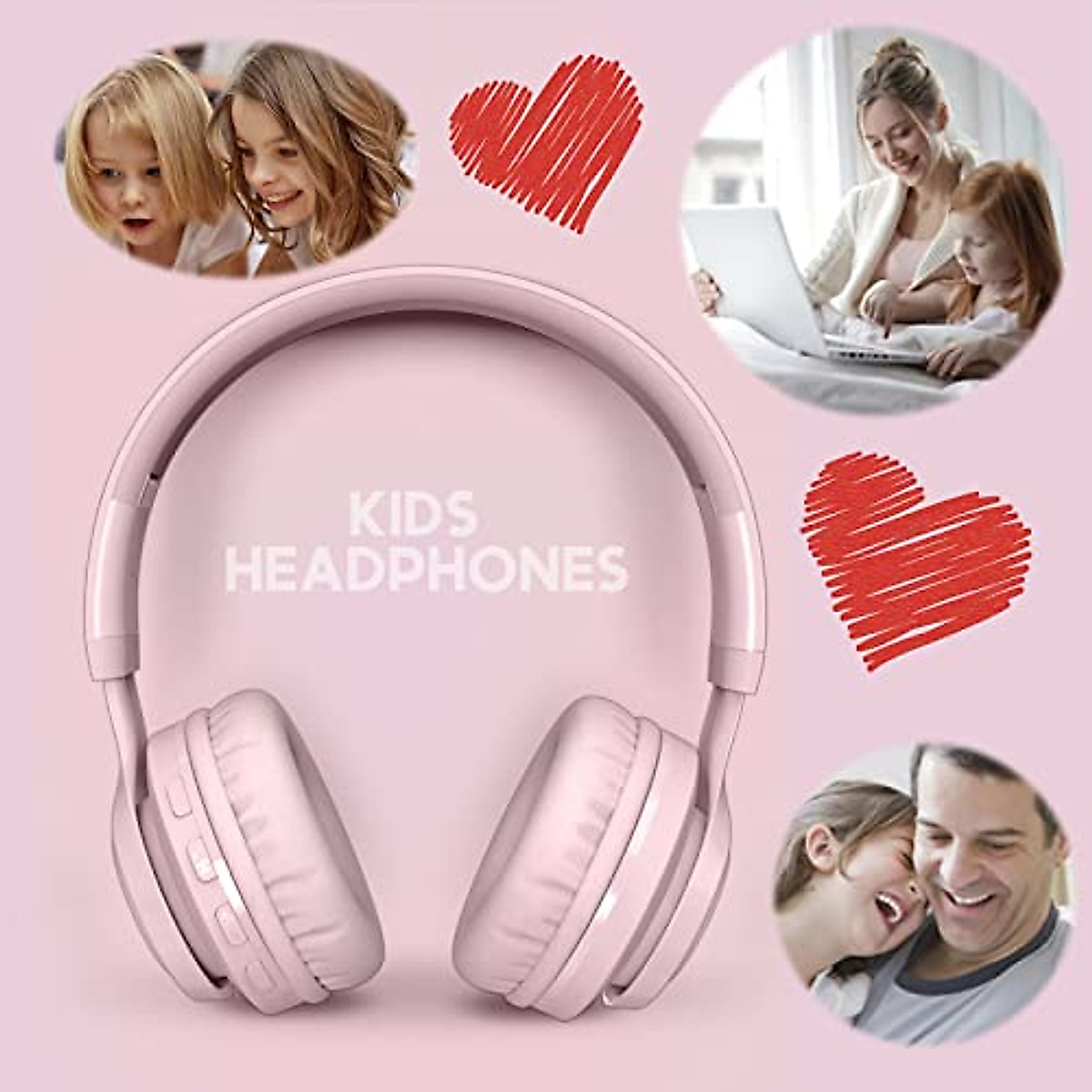 Kids Headphones Kids Bluetooth Headphones Wireless Wired Headphones Noise canceling Headphones for Kids for School Noise Cancelling Headphones for Kids