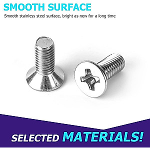 12PCS Stainless Steel Brake Disc Rotor Screws, 93600-06014-0H, Retaining Hardware Bolts Screw Kit for Front and Rear, Car Replacement for Acura, Civic, Accord, Odyssey, City (White)