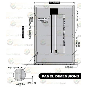 LightCatcher-Solar 100 Watt Solar Panel Kit, Polycrystalline Solar Panel and PWM Charge Controller