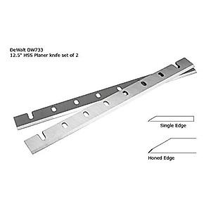 Planer Blades Knives HSS for DeWalt DW733 DW7332 Thickness Planers with 12.5 Inches Replacement Heat Treated 1 Set (2 pcs)