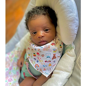 DiaperSquad's 10-Pack Baby Bibs for Drooling and Teething, Bibs for Boys, Baby Girl - Solid Cotton Baby Drool Bibs (Holiday)