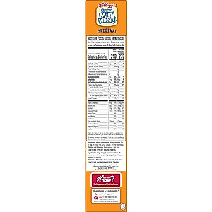 Kellogg's Frosted Mini-Wheats Cold Breakfast Cereal, High-Fiber, Whole Grain, Original, 18oz Box (1 Box)
