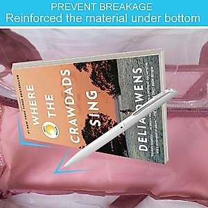 Clear Backpack, Heavy Duty Transparent Bookbag, See Through PVC Backpacks for Women - Pink